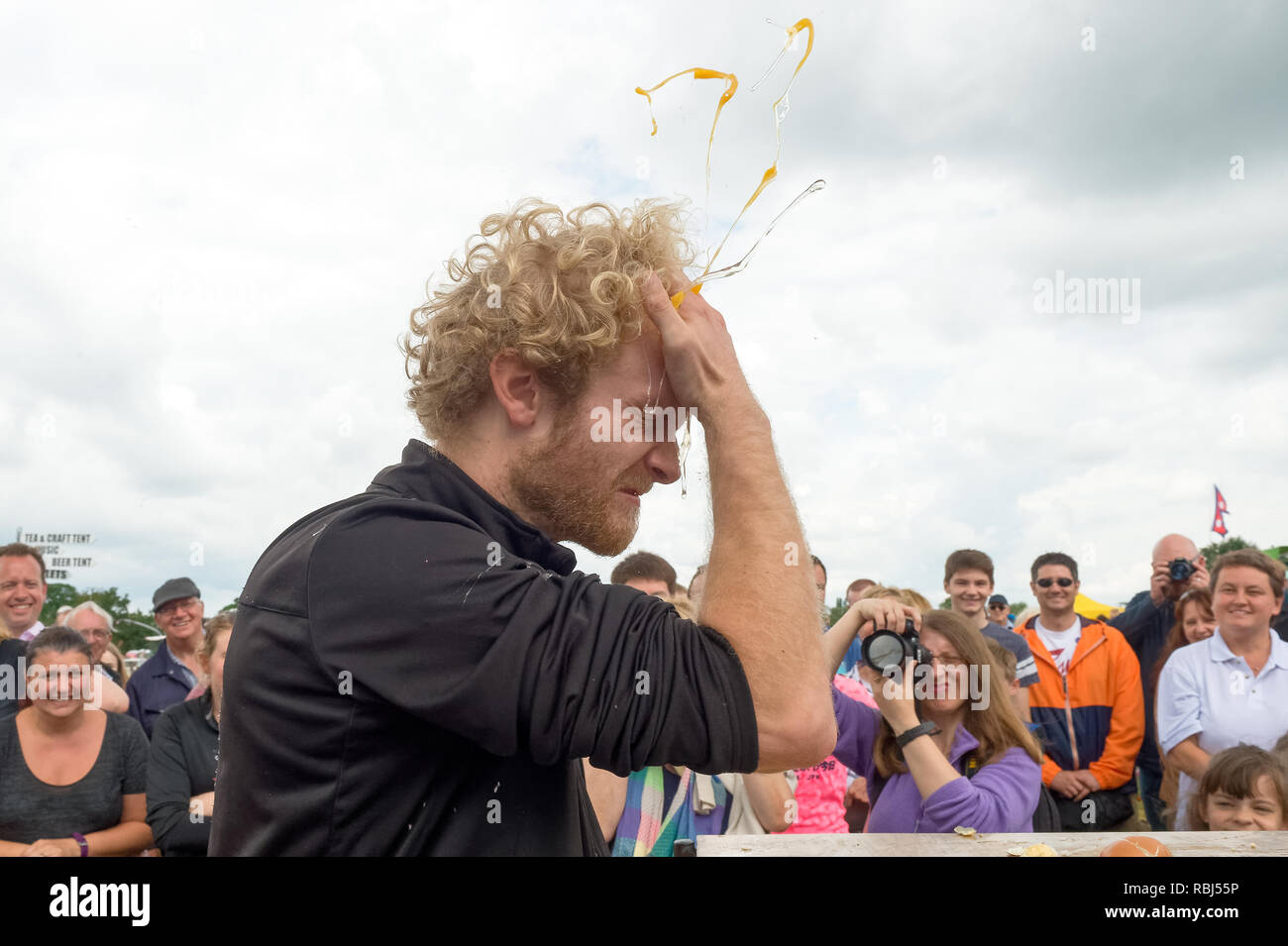 Participant Playing Russian Roulette With Eggs At The World Egg ...