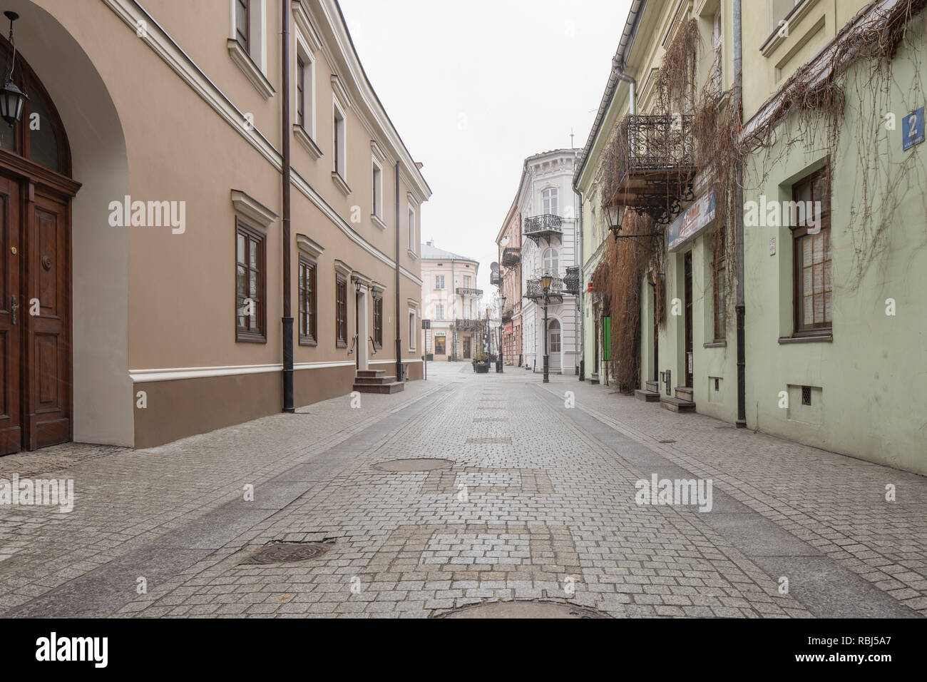 Piotrkow Trybunalski, Poland. Old town in winter. City of the first ...
