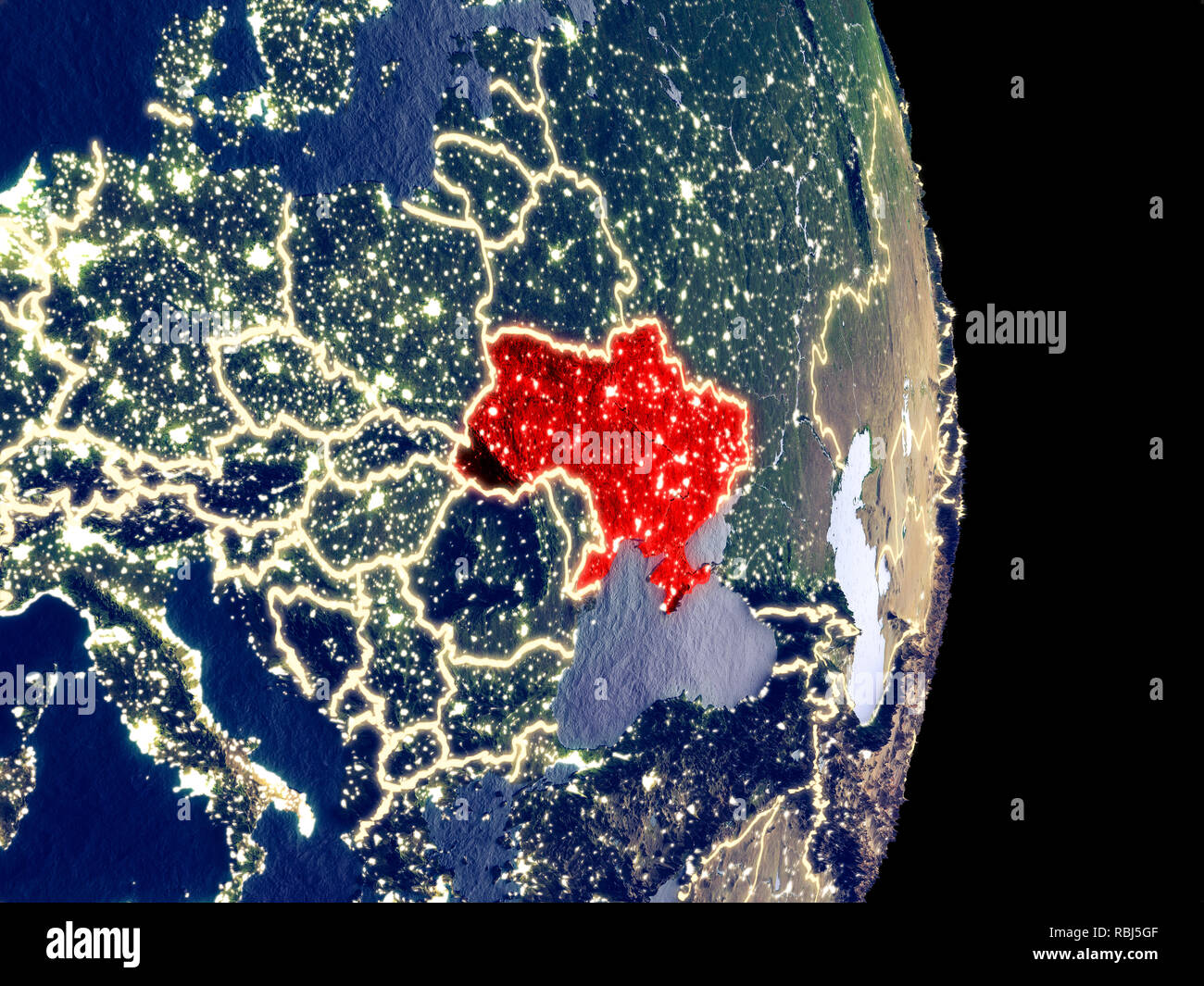 Map ukraine borders cities 3d hi-res stock photography and images - Alamy