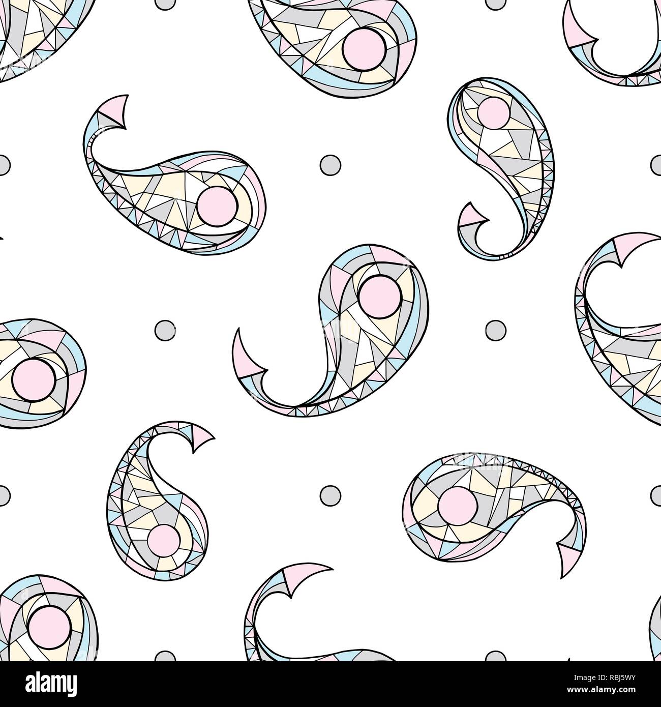 Paisley fabric detail Stock Vector Images - Alamy