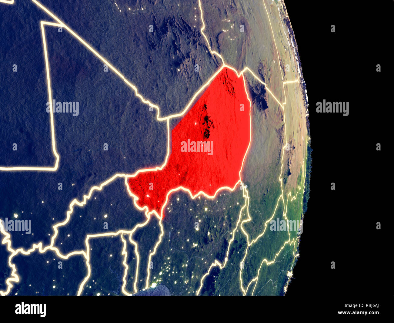 Satellite view niger hi-res stock photography and images - Alamy