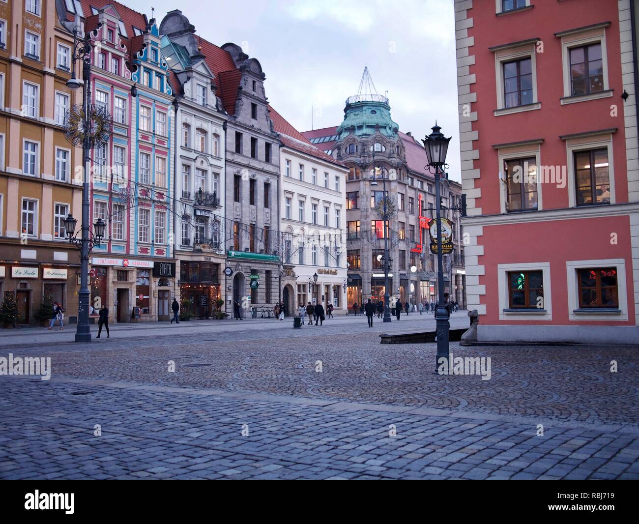 Market Square or Rynek in Winter, Wroclaw, Poland Stock Photo - Alamy