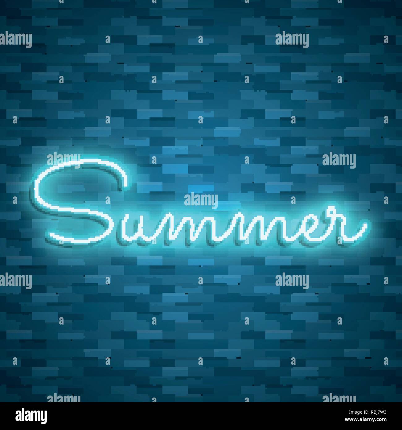 Neon light lettering, Stock vector. Color design Stock Vector Image ...