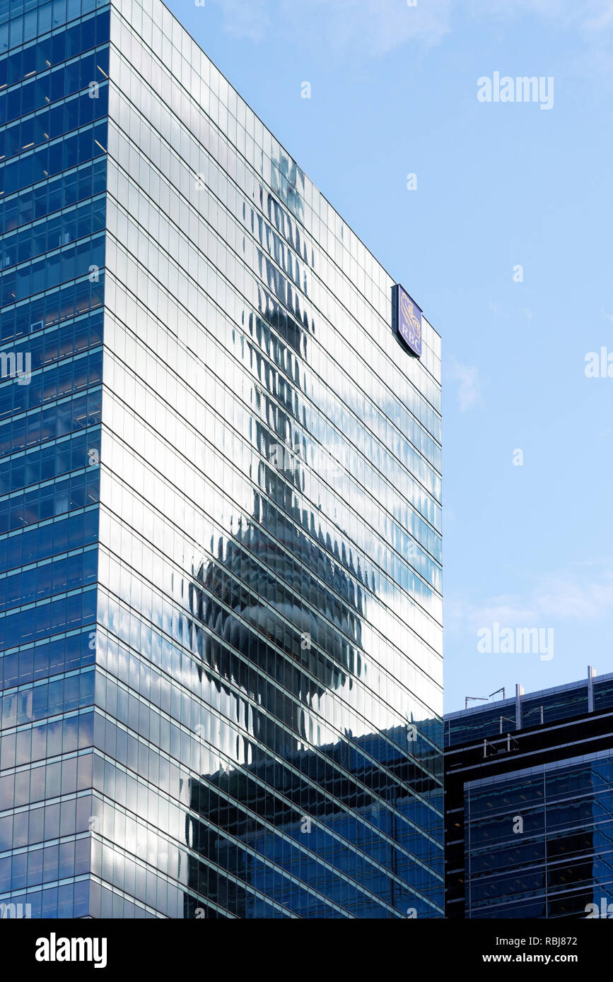 The CN Tower reflected in the RBC Centre (aka The RBC Dexia Building ...