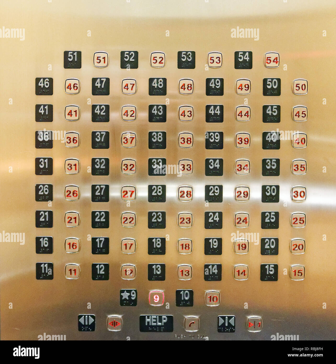 Elevator Interior Buttons