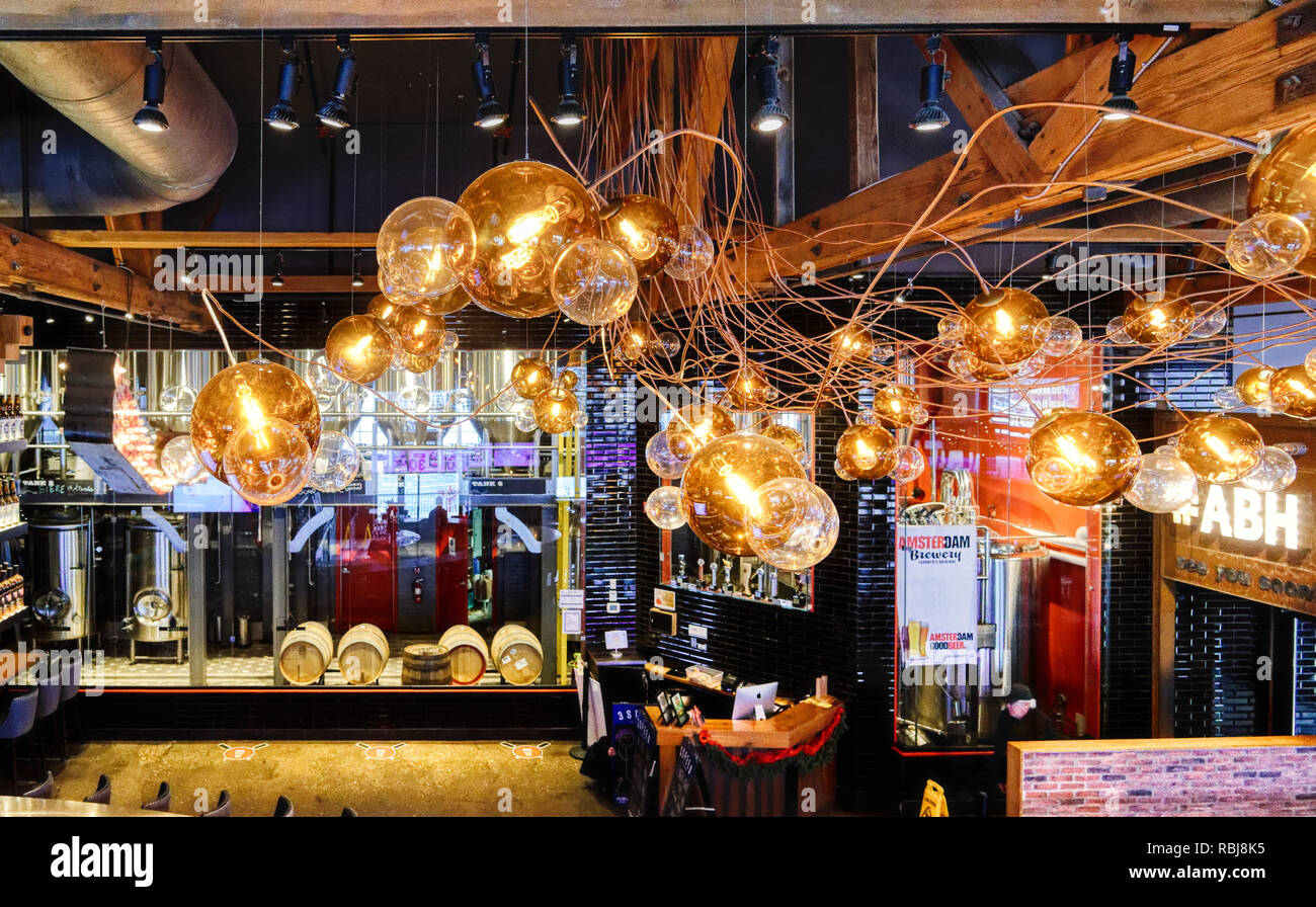 Inside the Amsterdam BrewHouse microbrewery and pub on Queens Quay in ...