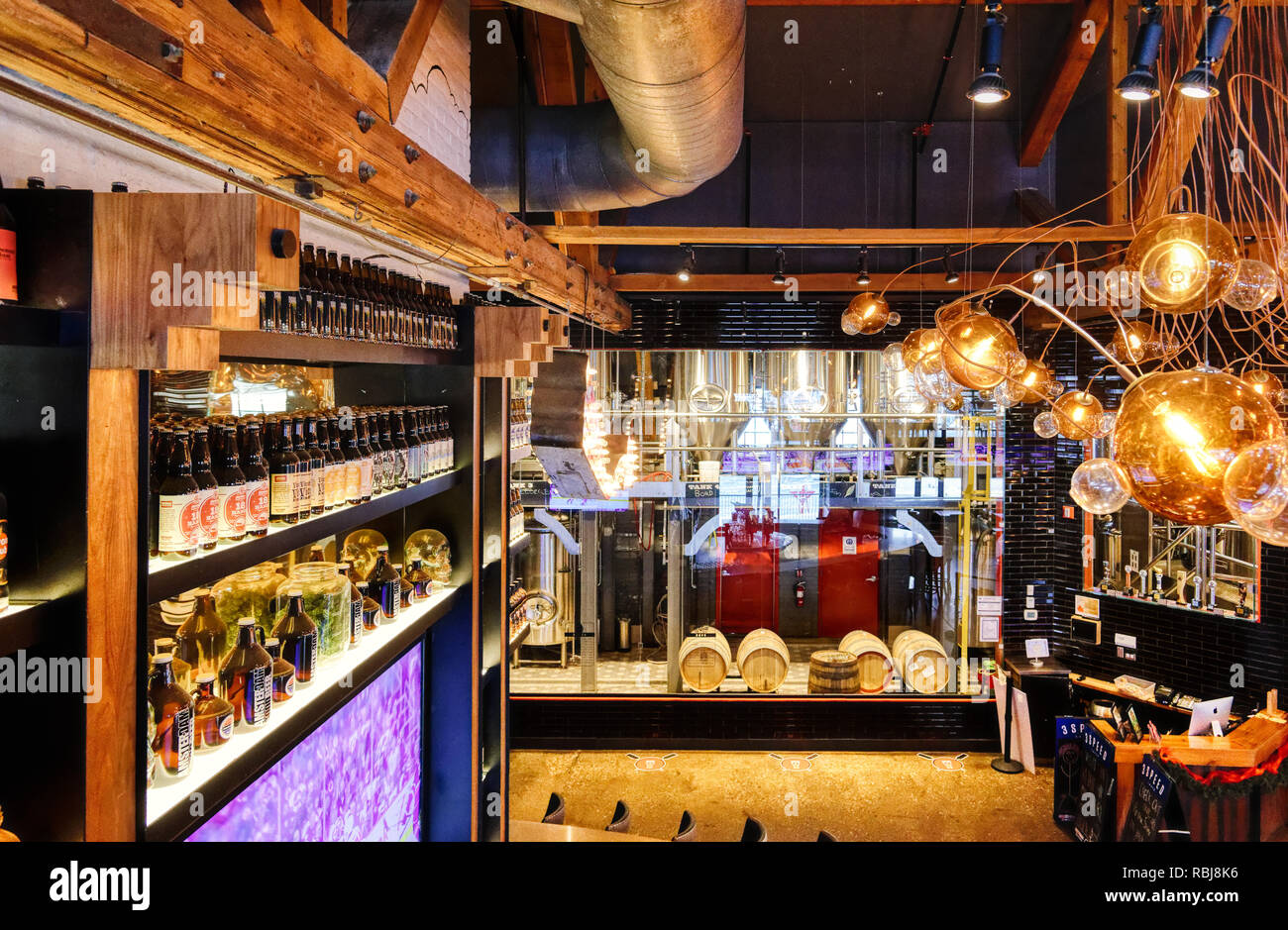 Inside the Amsterdam BrewHouse microbrewery and pub on Queens Quay in ...