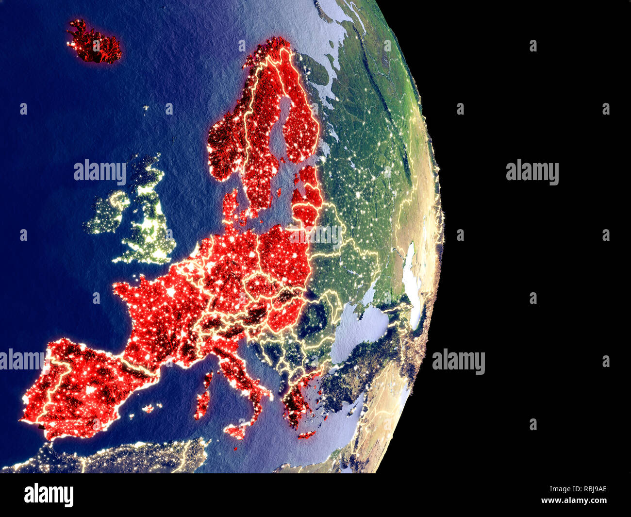 Schengen countries map hi-res stock photography and images - Alamy