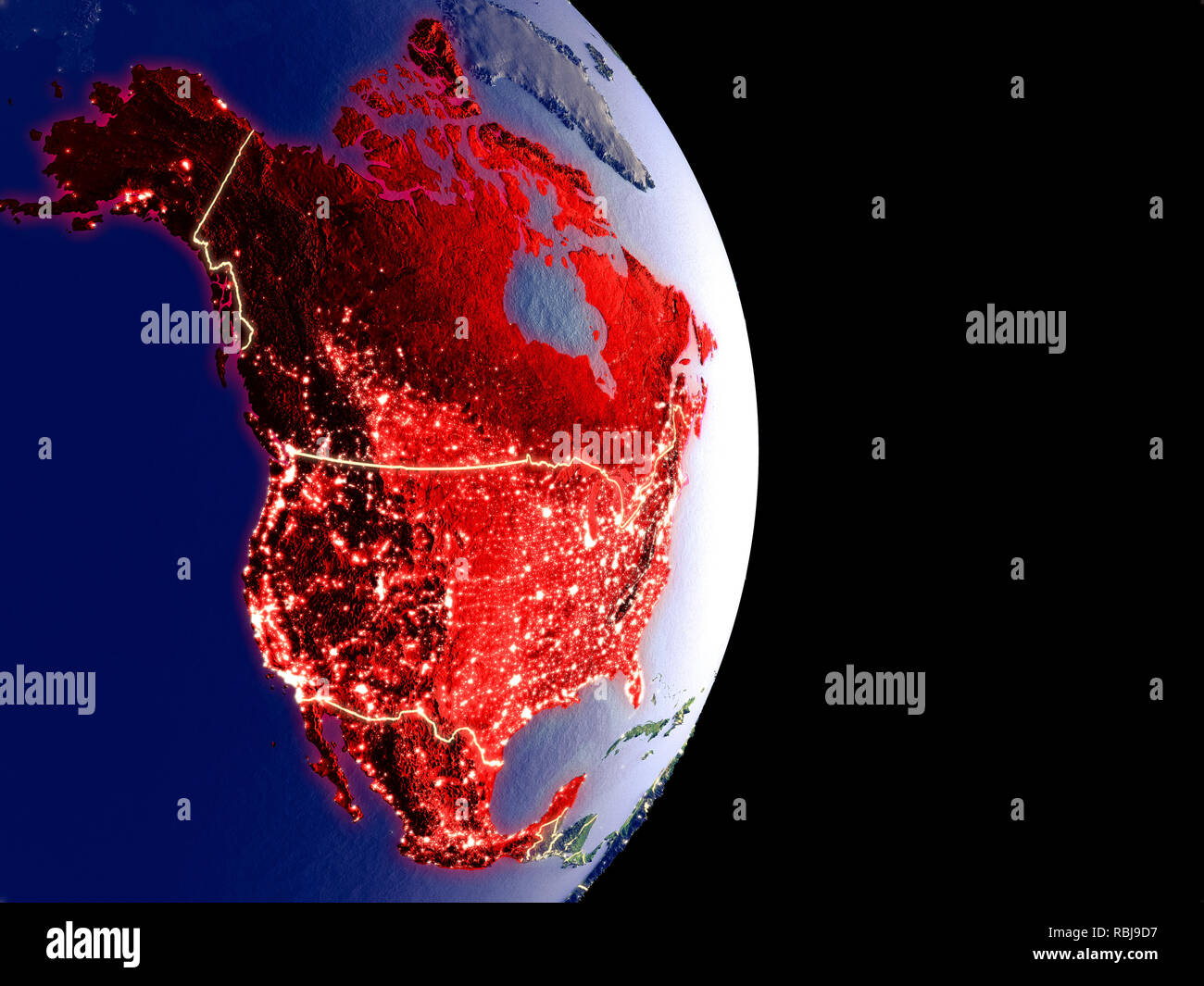 Nafta map hi-res stock photography and images - Alamy