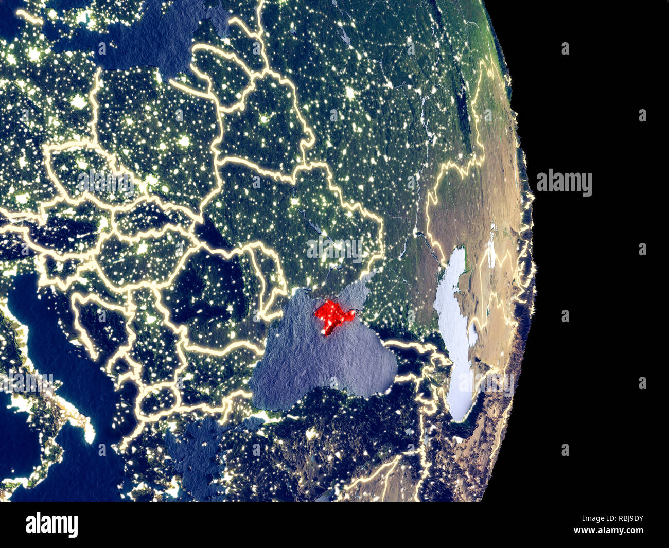 Crimea map satellite hi-res stock photography and images - Alamy