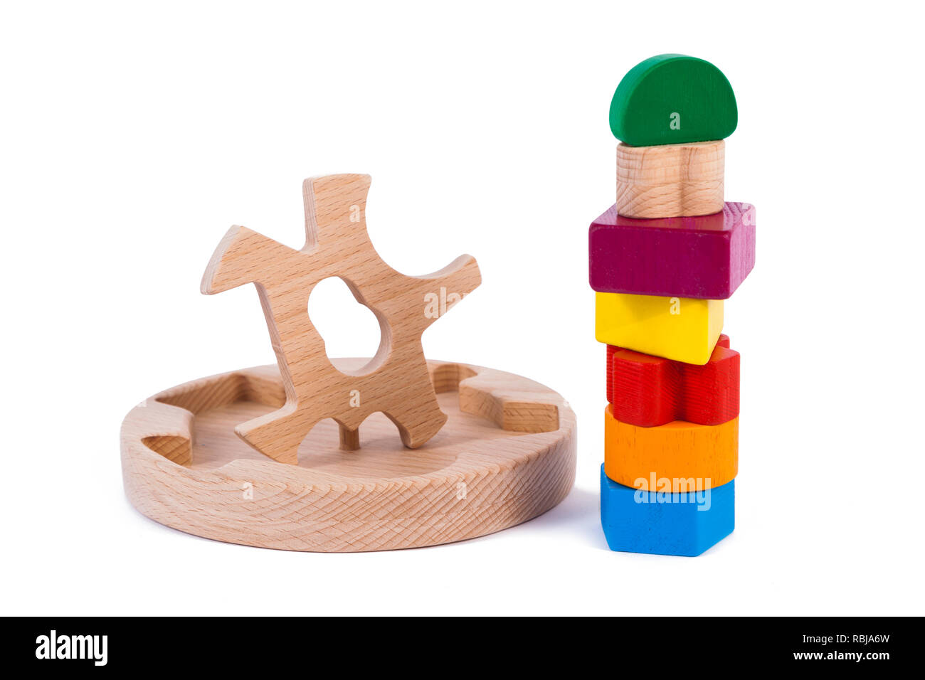 Photo of a wooden toy children's sorter with small wooden details in ...