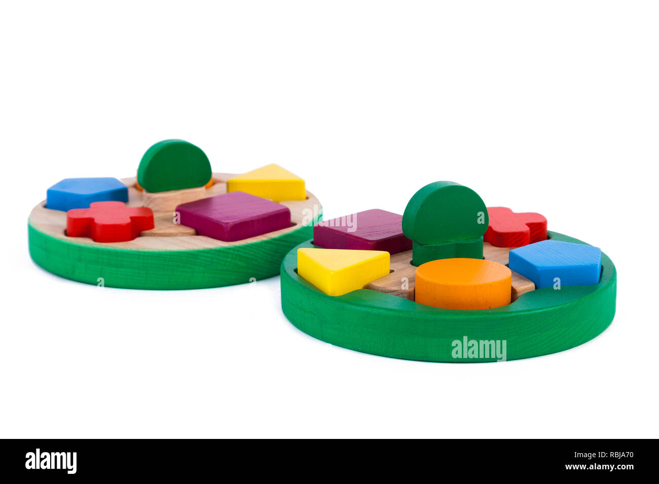 Photo of a wooden toy children's sorter with small wooden details in ...