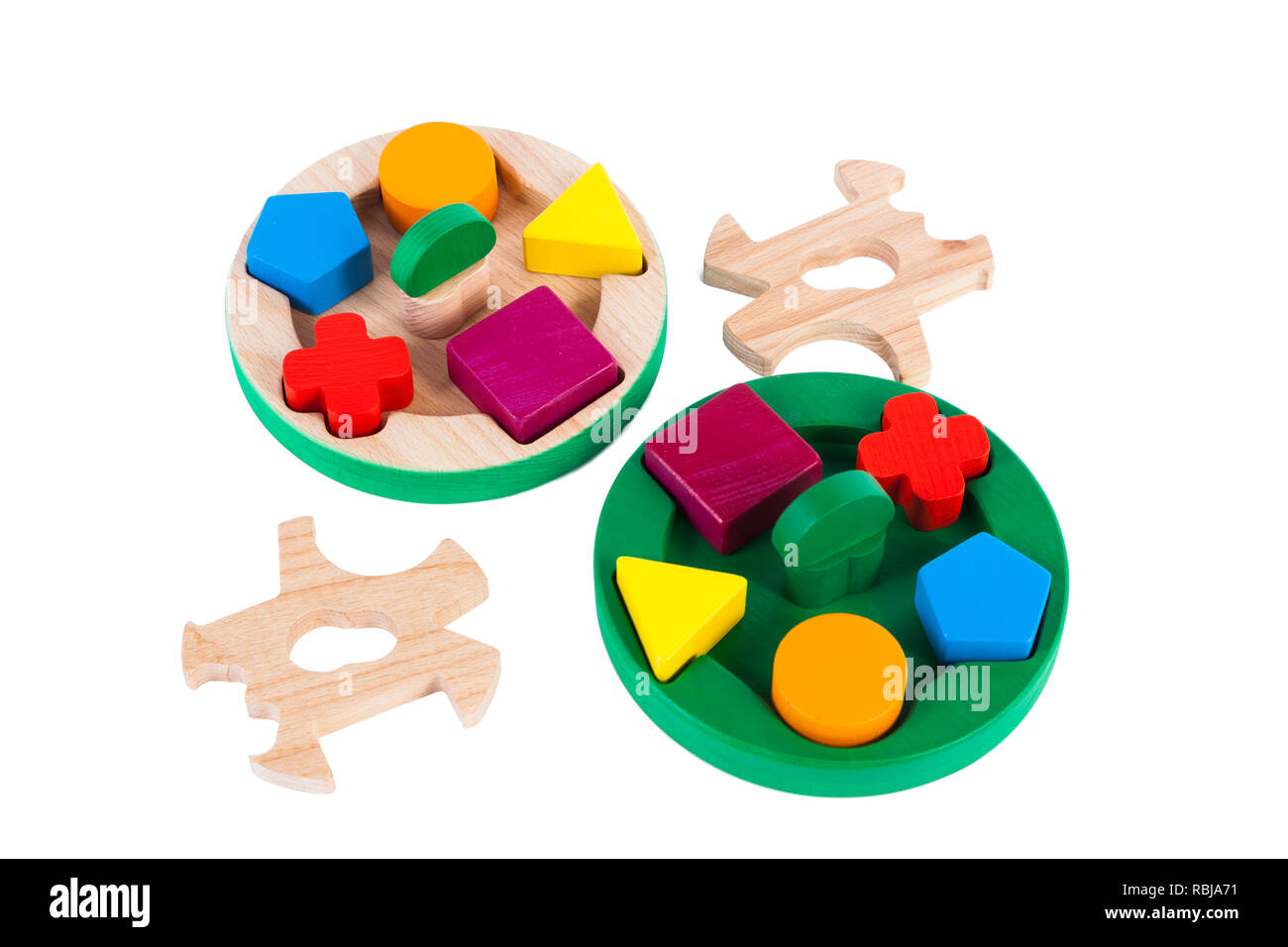 Photo of a wooden toy children's sorter with small wooden details in ...