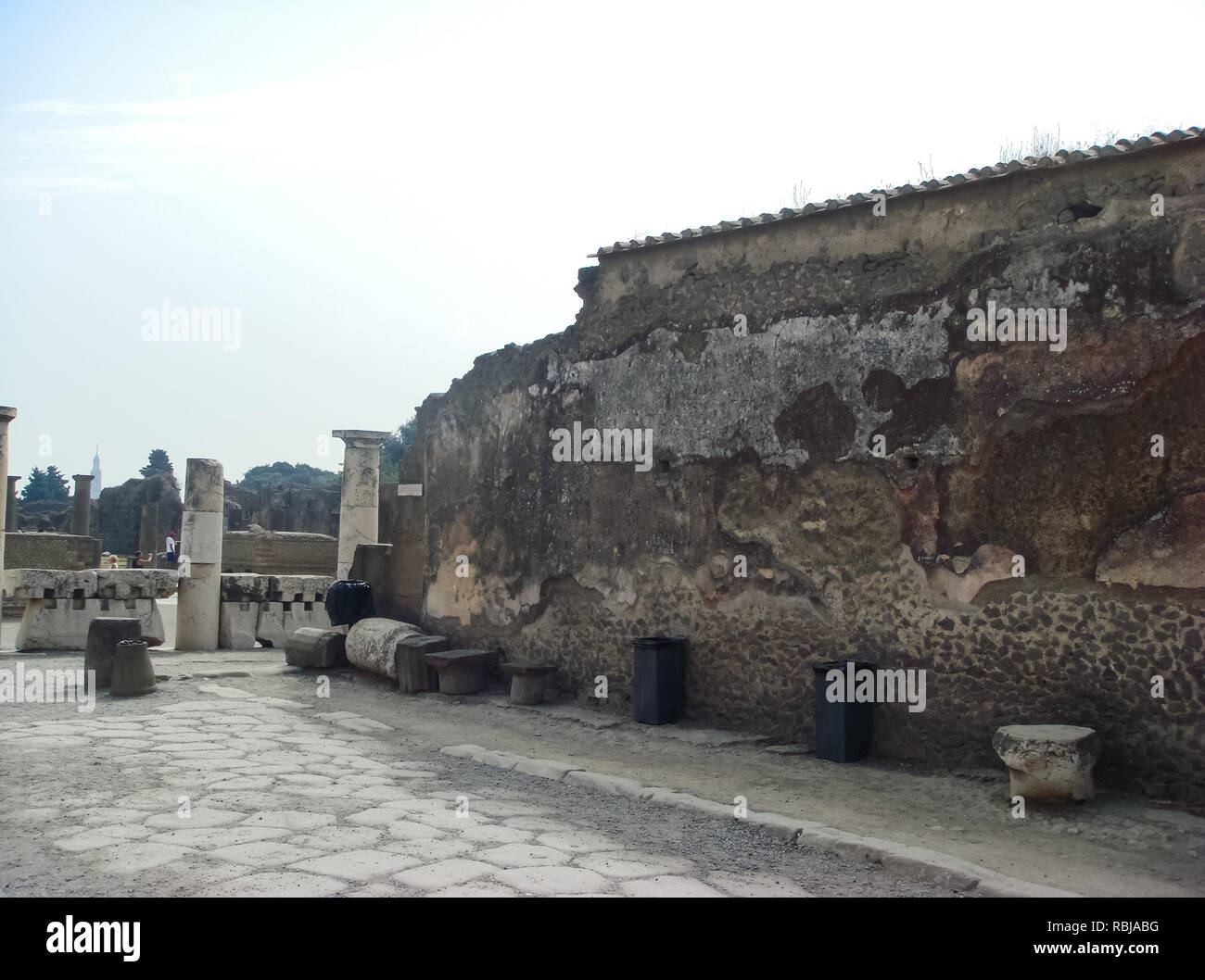 The ancient city of Pompeii in Italy, the archaeological excavations of ...