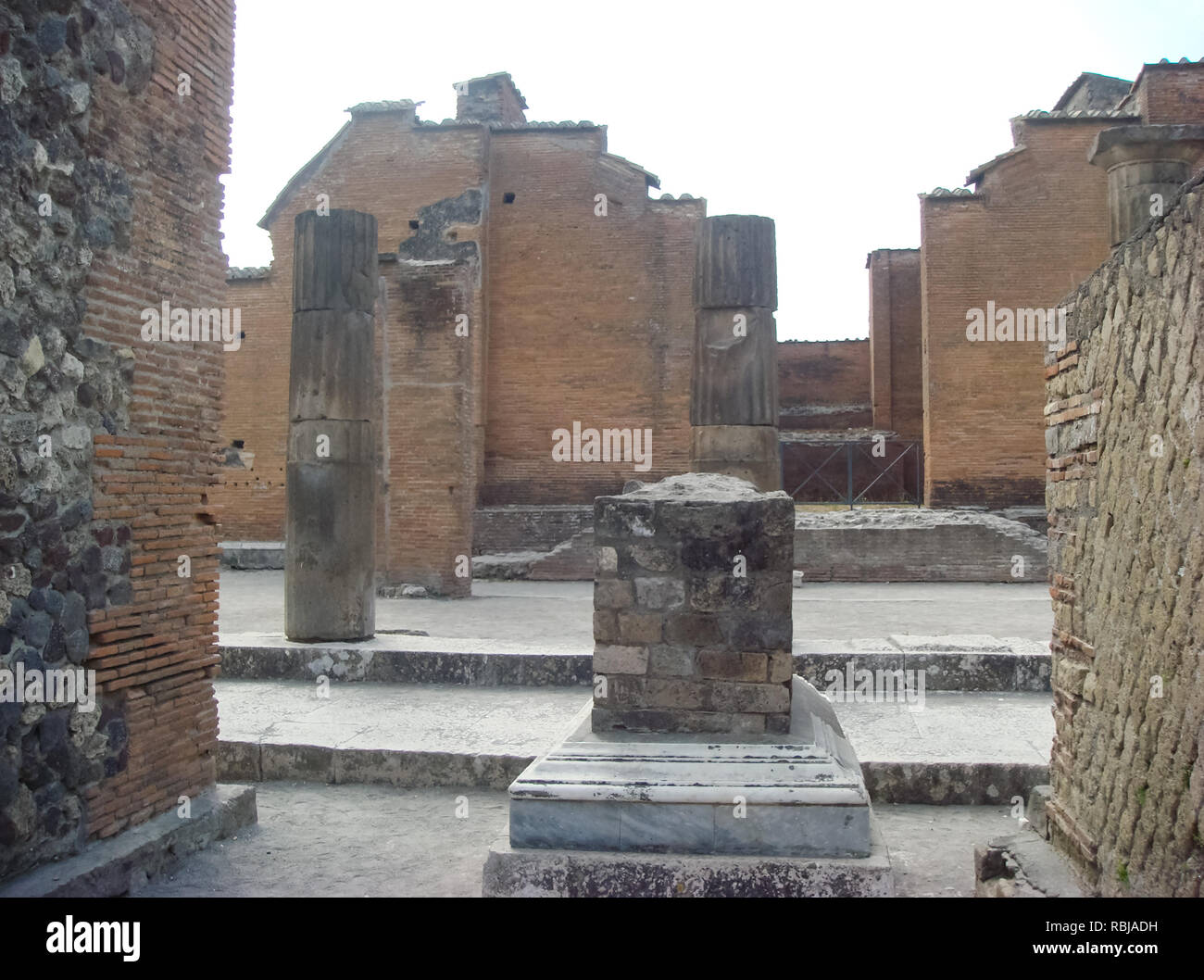 The ancient city of Pompeii in Italy, the archaeological excavations of ...