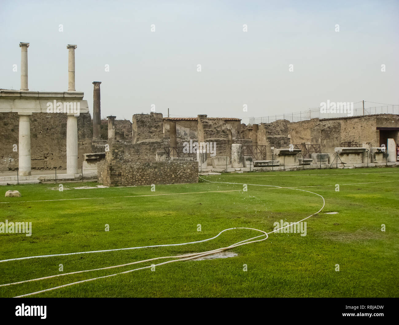 The ancient city of Pompeii in Italy, the archaeological excavations of ...