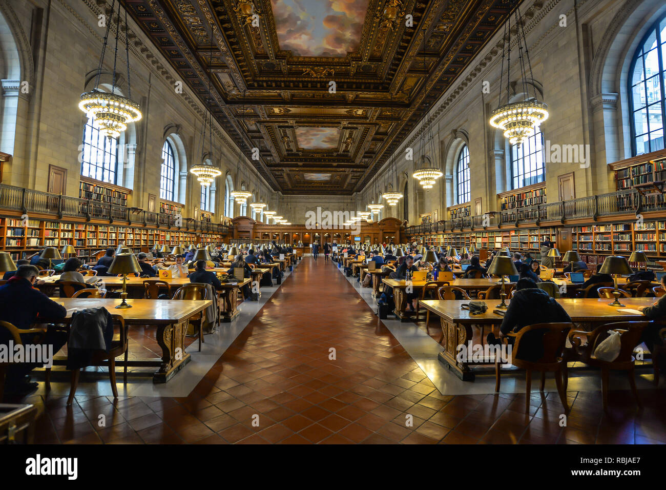 The iconic library in New York - USA Stock Photo - Alamy