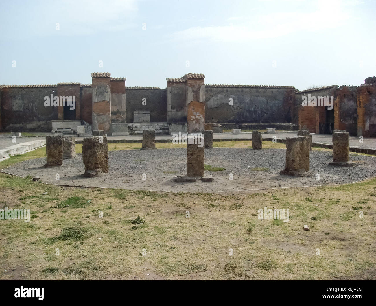 The ancient city of Pompeii in Italy, the archaeological excavations of ...
