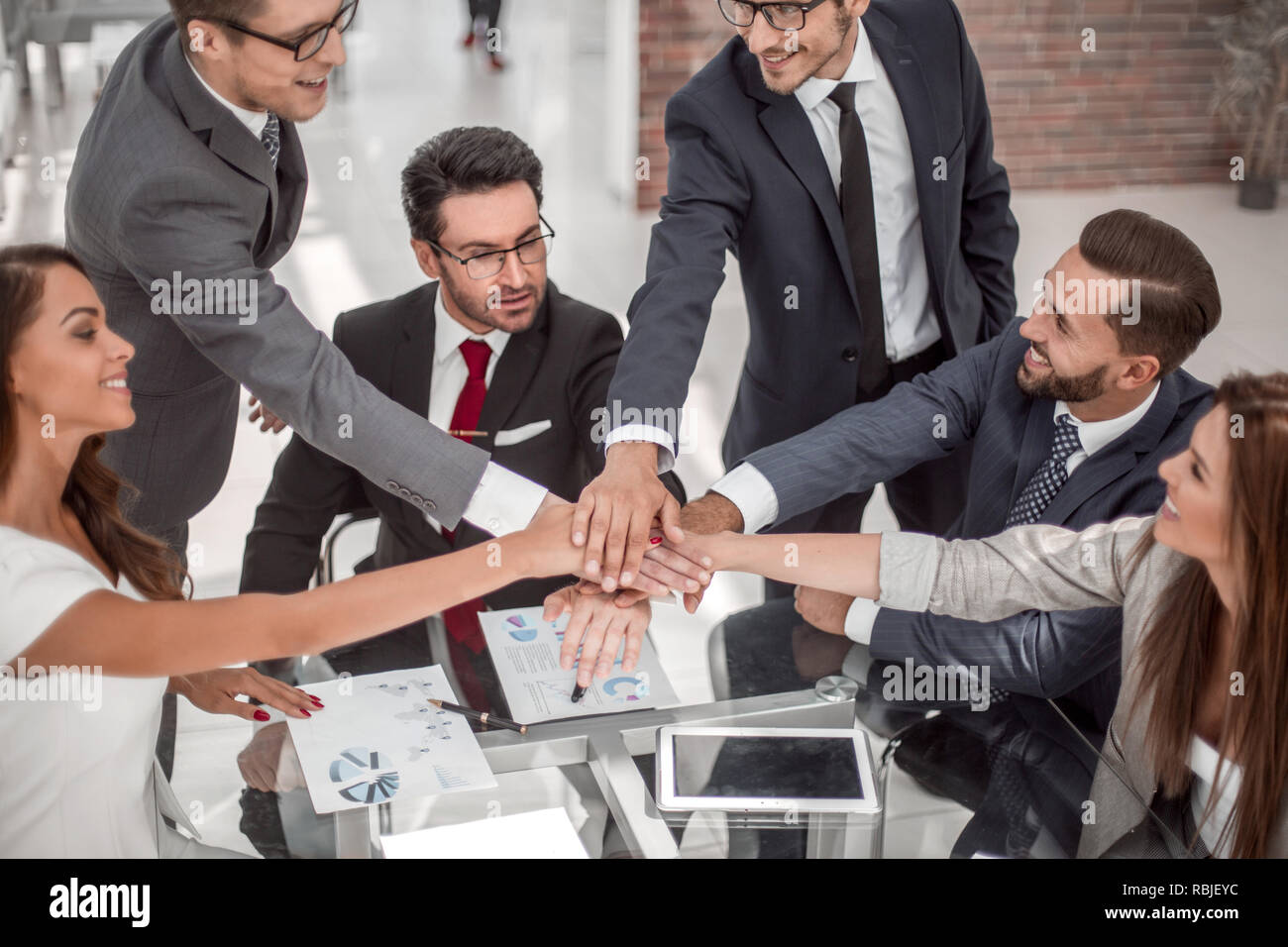 Putting palms together hi-res stock photography and images - Alamy