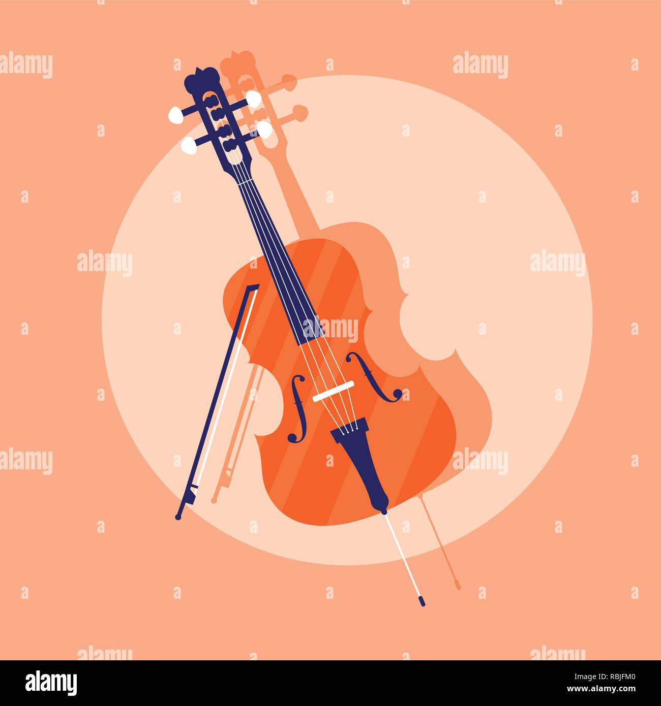 fiddle classical instrument icon vector illustration design Stock ...