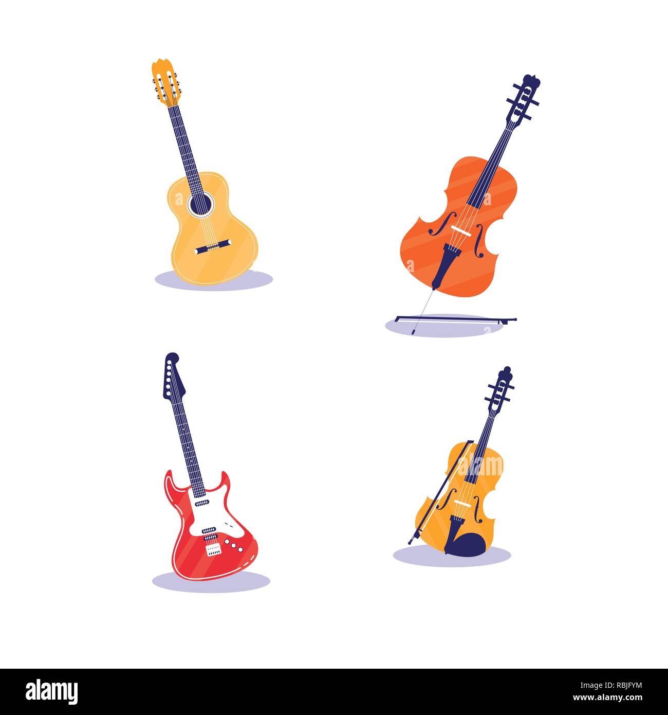 set of musical instruments vector illustration design Stock Vector ...