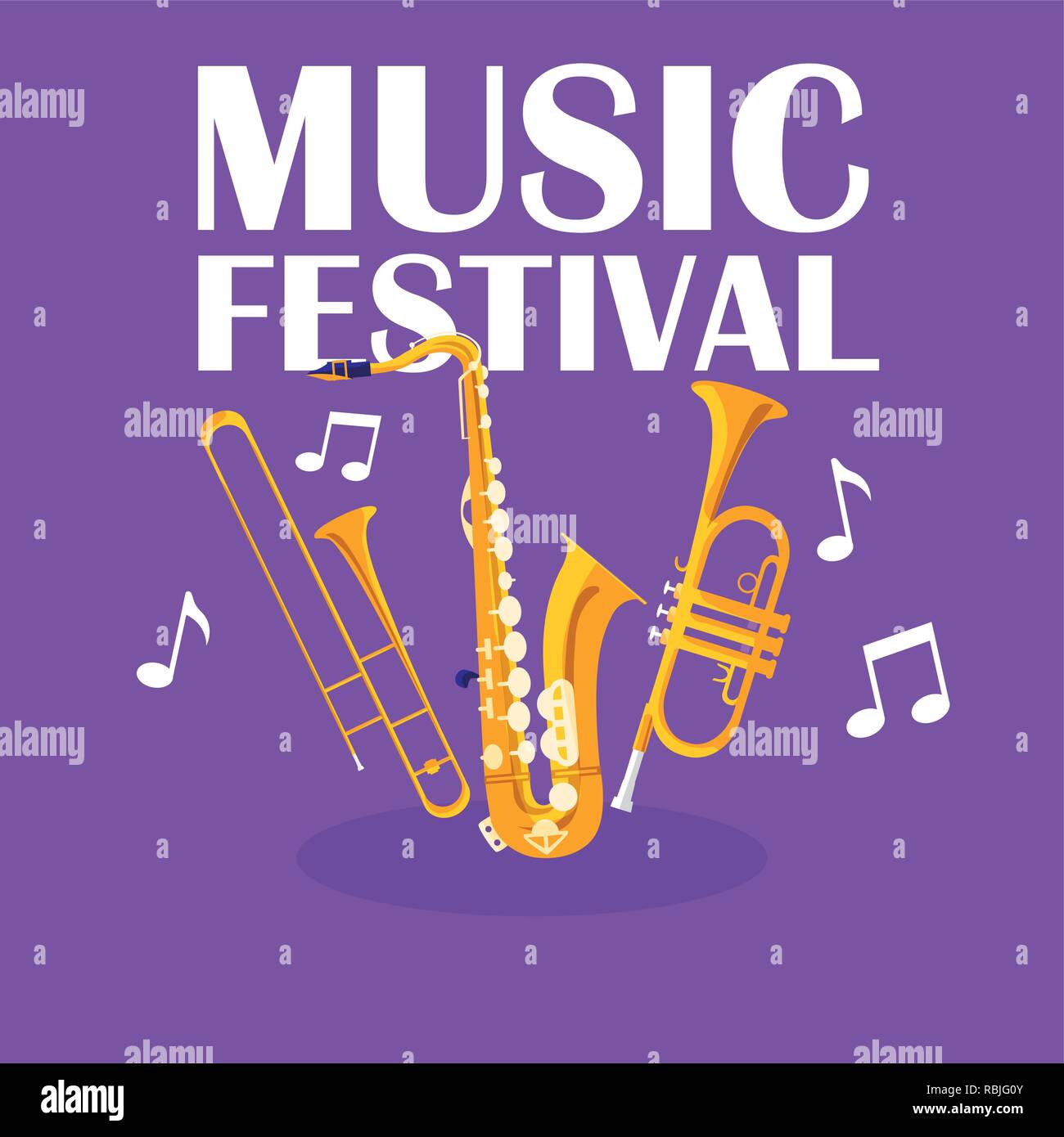 trumpets and saxophone musical instruments vector illustration design ...