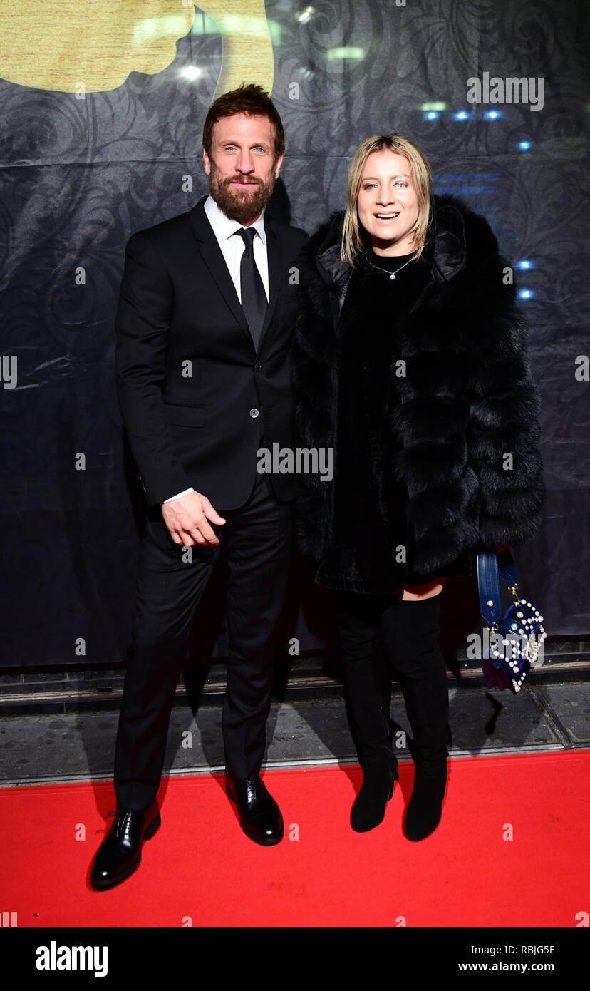 Simon Merrells and Alexandria Sands attending the Gold Movie Awards ...