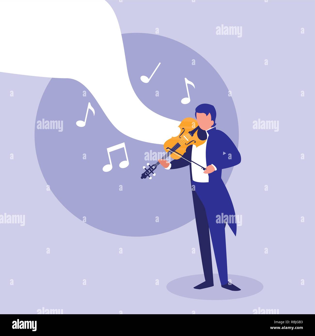 Man playing fiddle Stock Vector Images - Alamy
