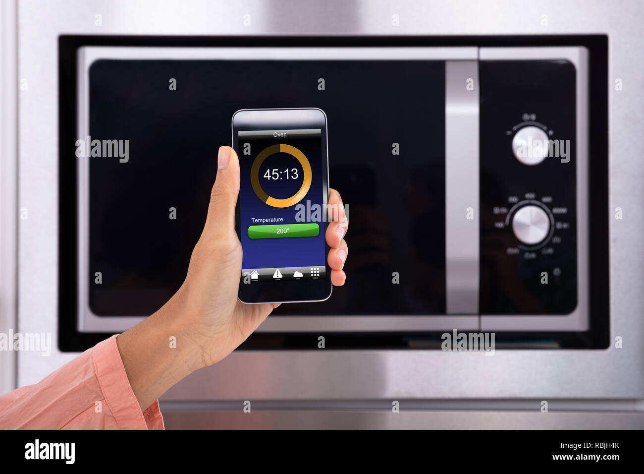 Black mobile phone house temperature hi-res stock photography and ...