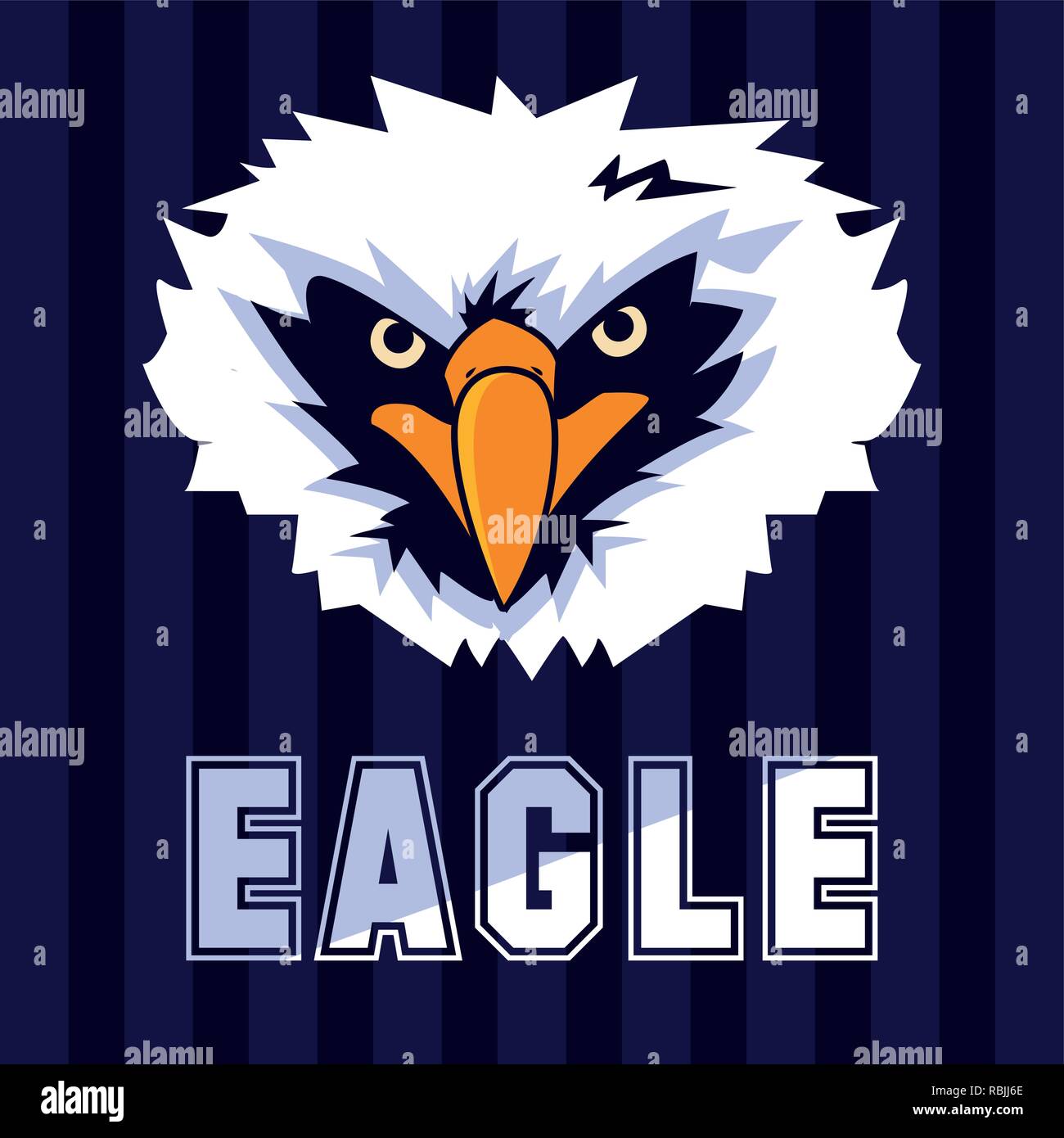 bald eagle bird head with word vector illustration design Stock Vector ...