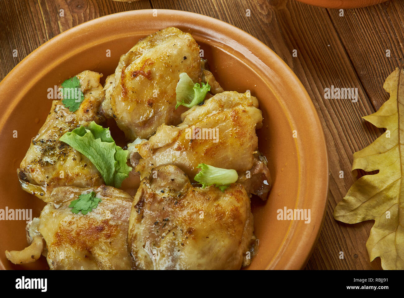 Irish Chicken, Irish cuisine, Traditional assorted dishes, Top view ...