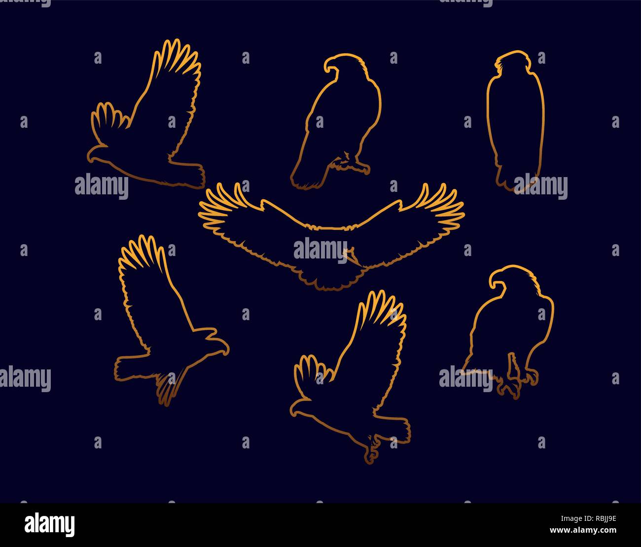 Aggressive birds Stock Vector Images - Alamy