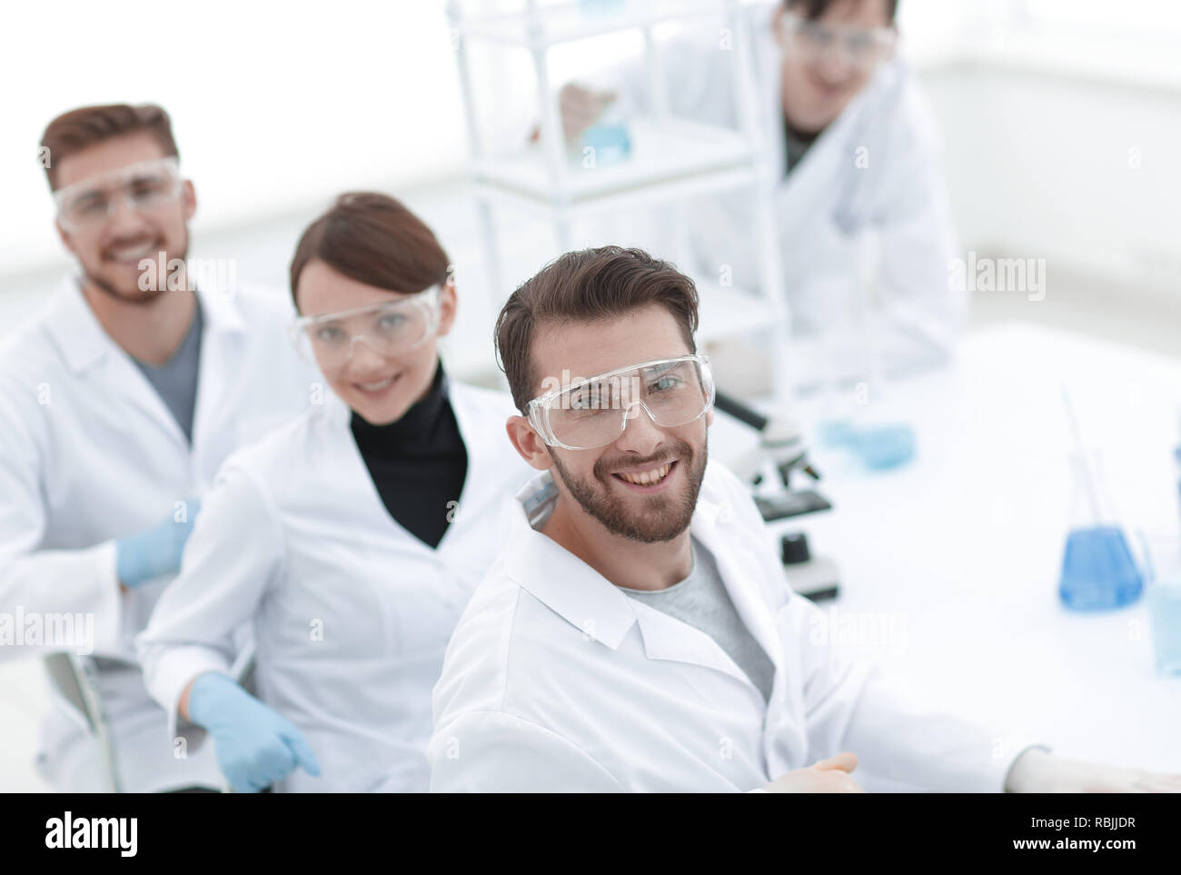group of promising young scientists Stock Photo - Alamy