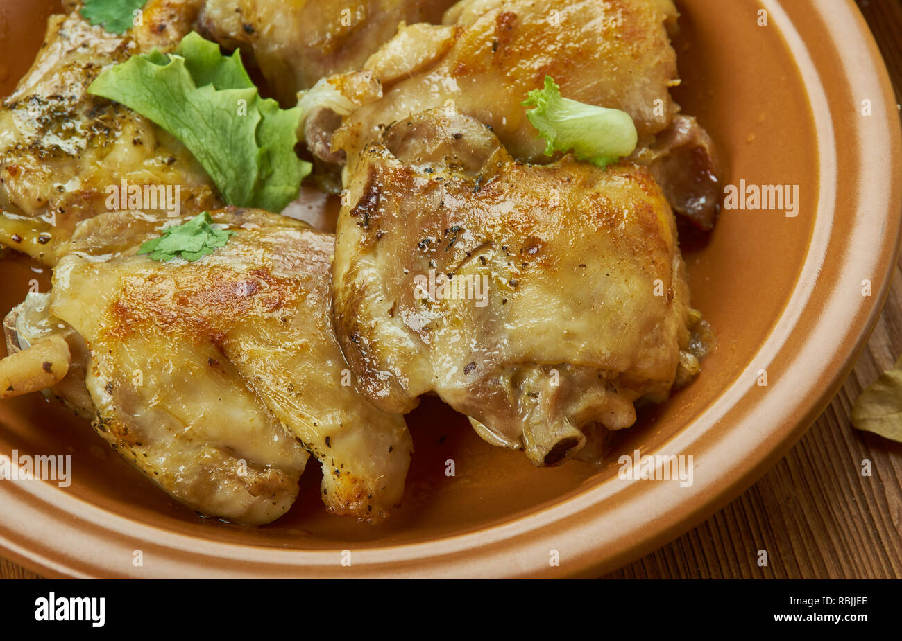 Irish Chicken, Irish cuisine, Traditional assorted dishes, Top view ...