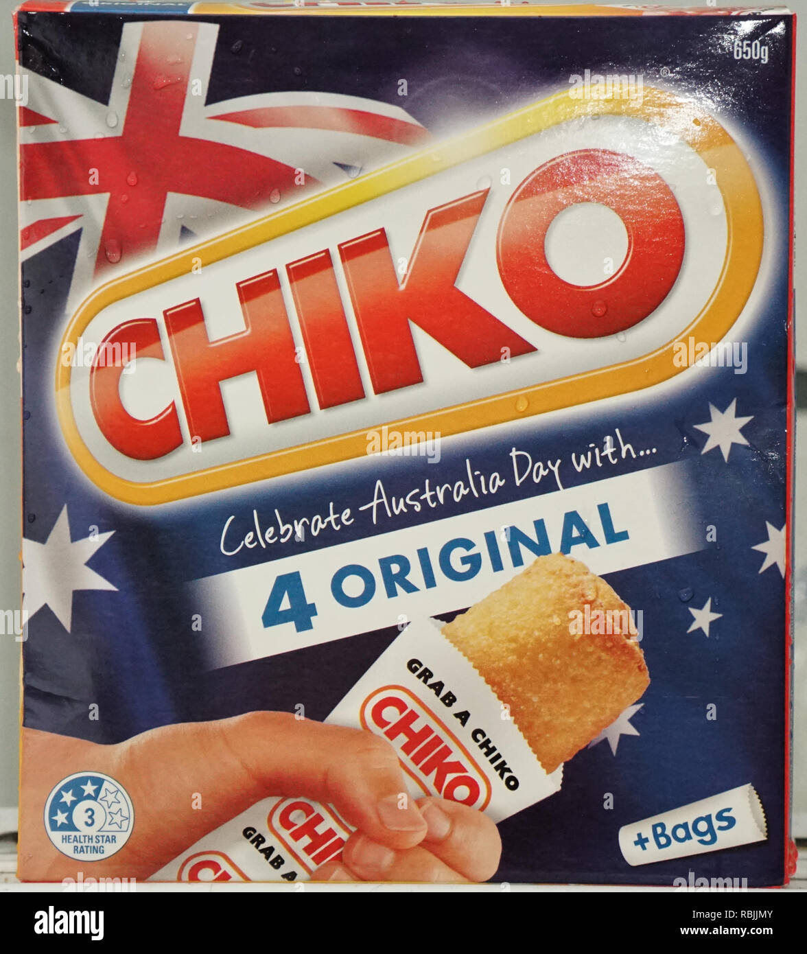 Chiko Roll special Australia day packaging Stock Photo - Alamy