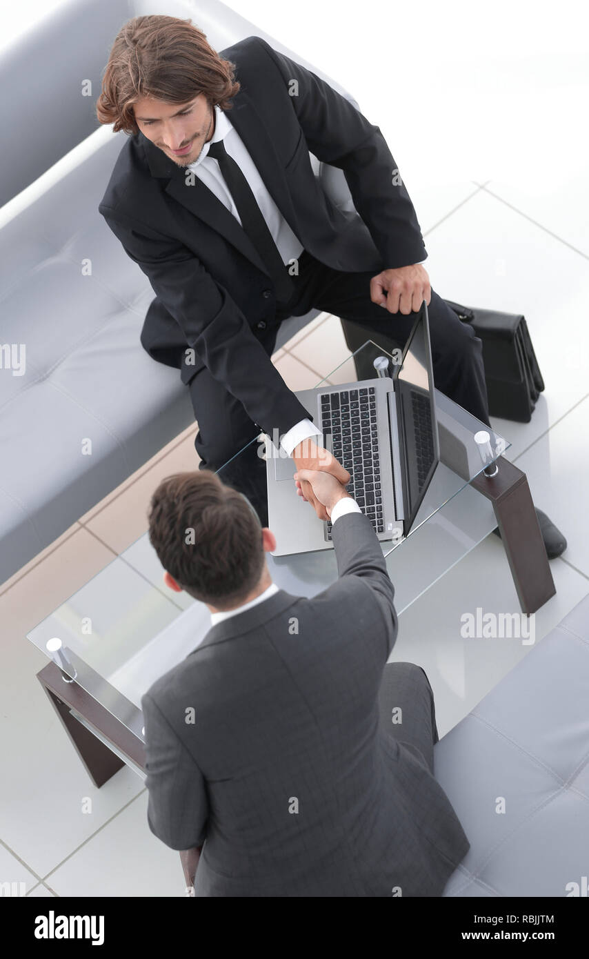 handshake business people in the workplace Stock Photo - Alamy