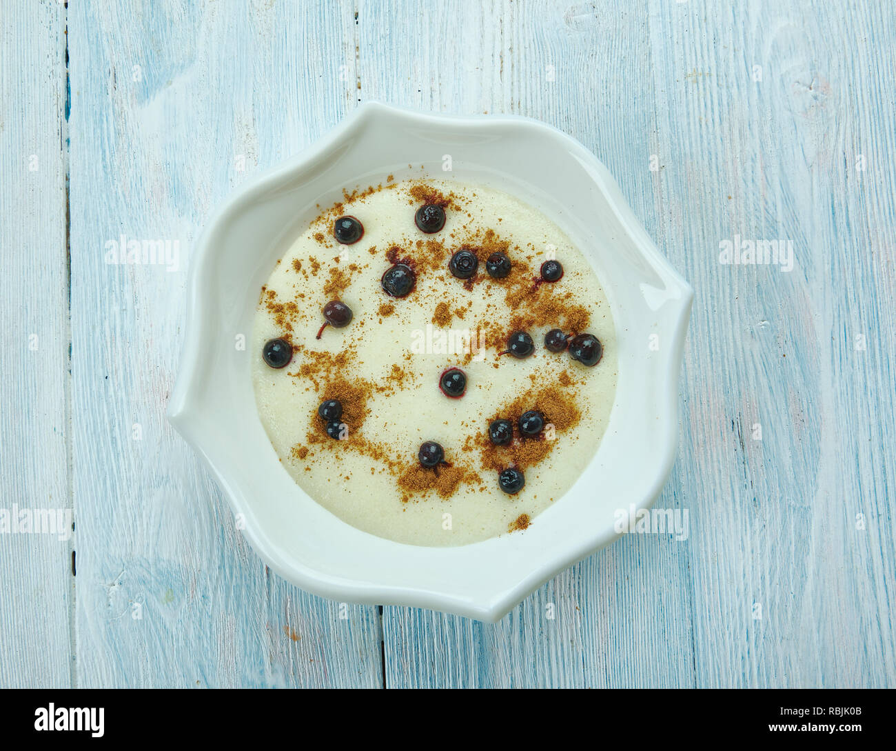 Sweet Milk Porridge Traditional Norwegian Breakfast