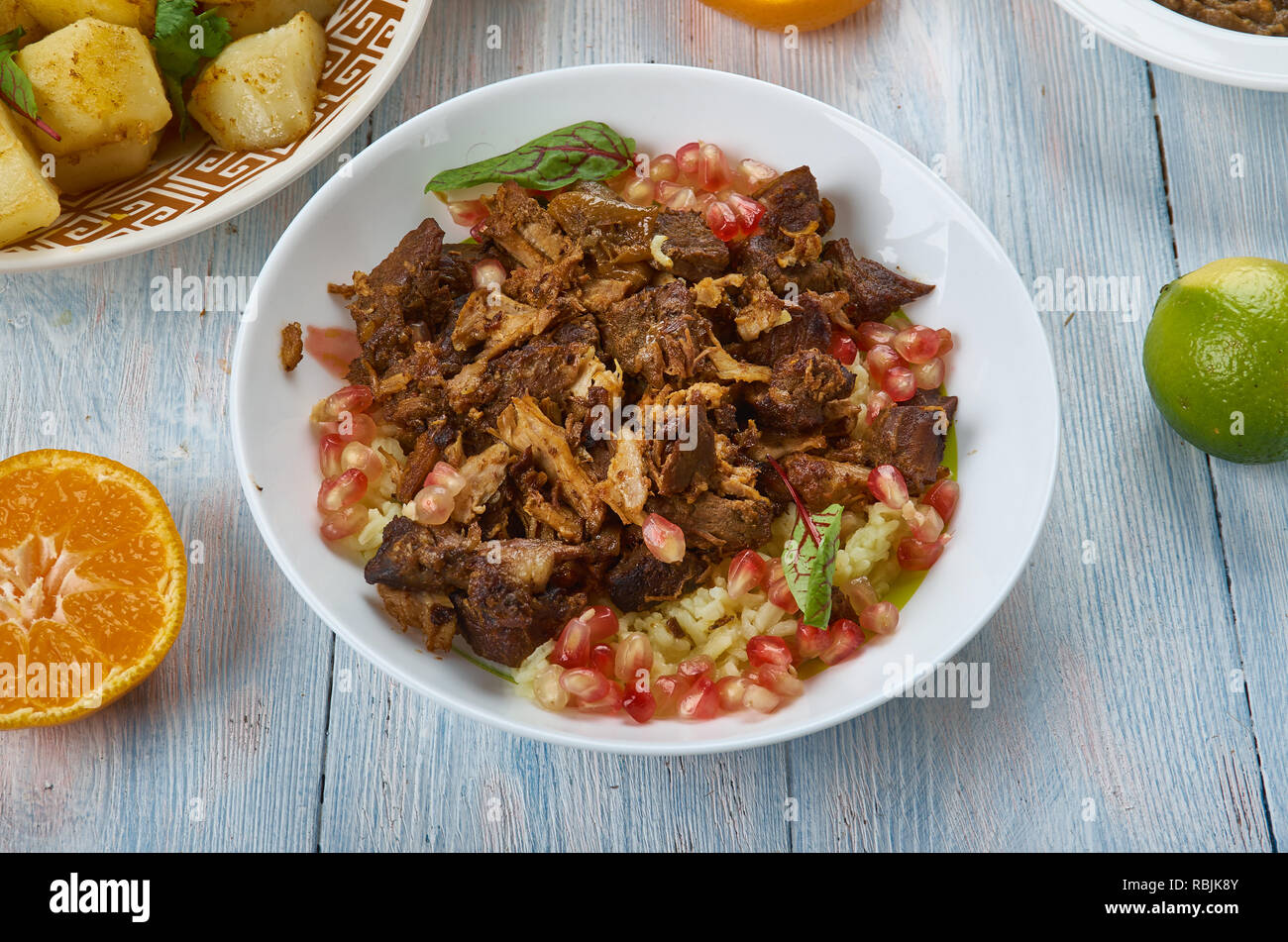 Shredded Lamb Pilaf , Middle Eastern cuisine Levant, Traditional ...