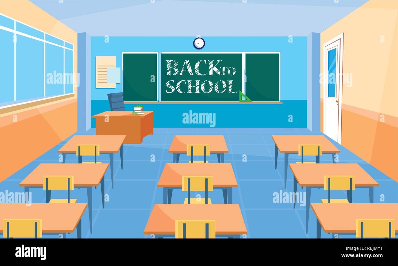 school classroom scene icon vector illustration design Stock Vector ...