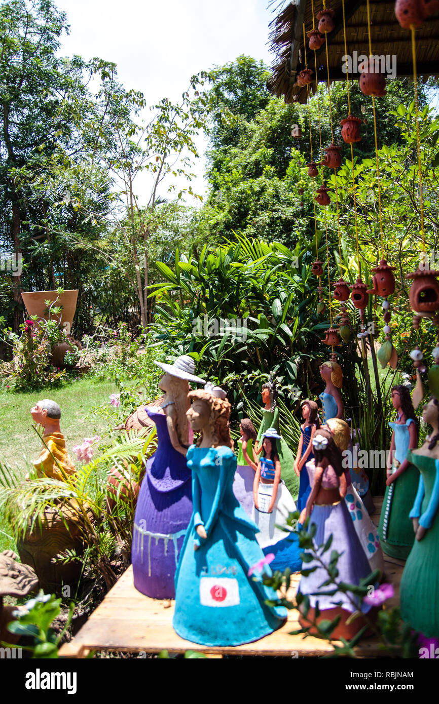 Many painted clay figures Stock Photo - Alamy