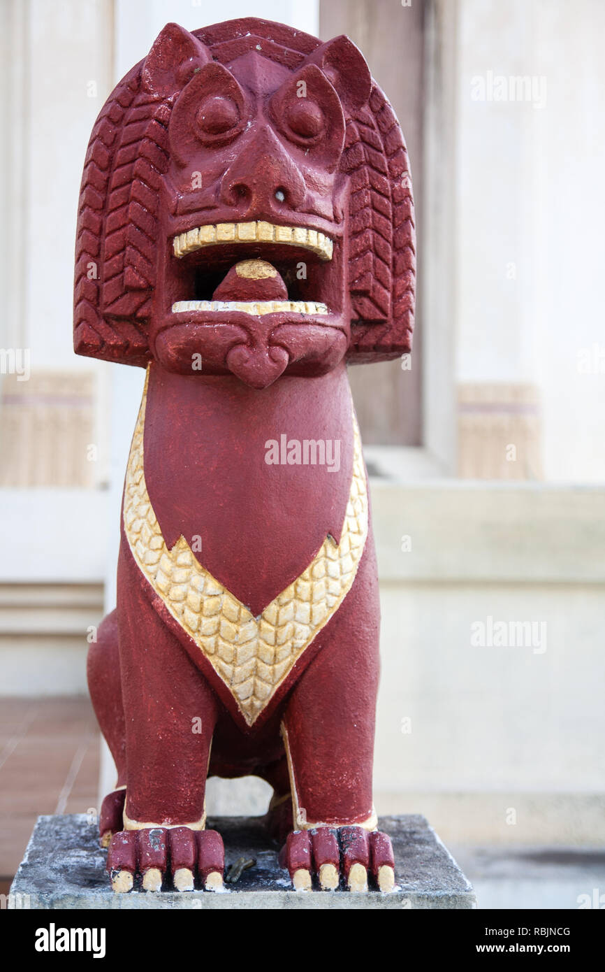 Red statue in building Stock Photo - Alamy