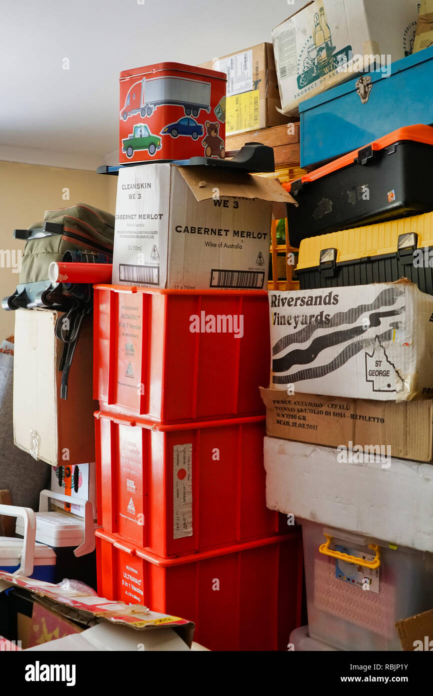 Spare room storage boxes hi-res stock photography and images - Alamy