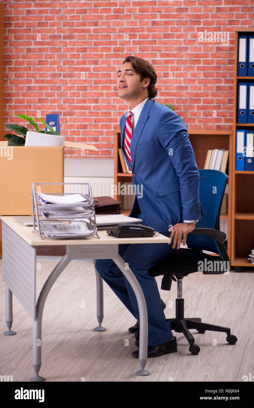 Successful employee getting new job position Stock Photo - Alamy