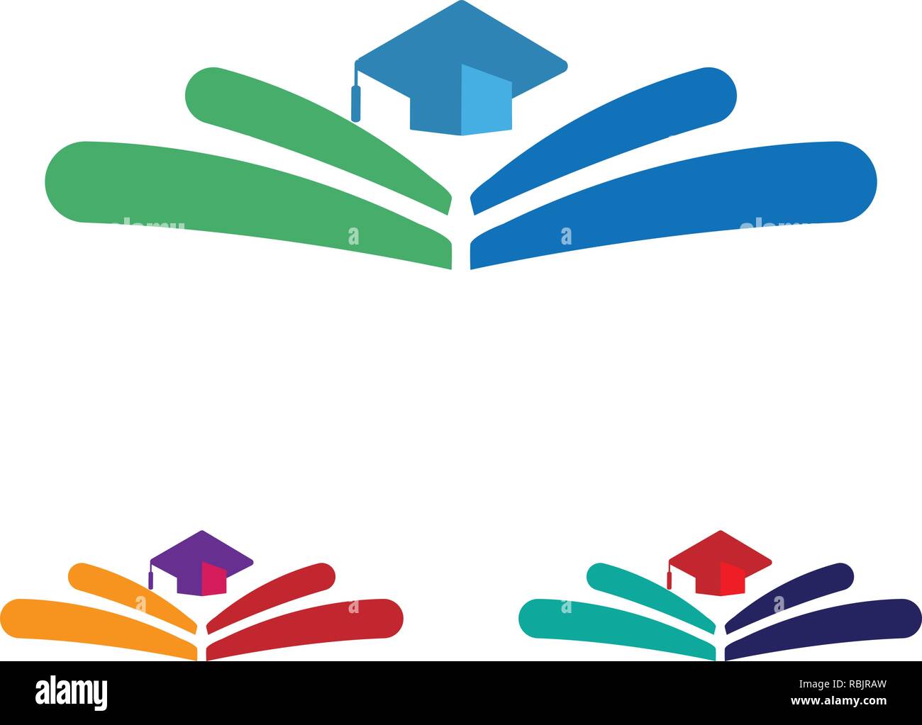 education, graduate logo template vector illustration, icon isolated ...