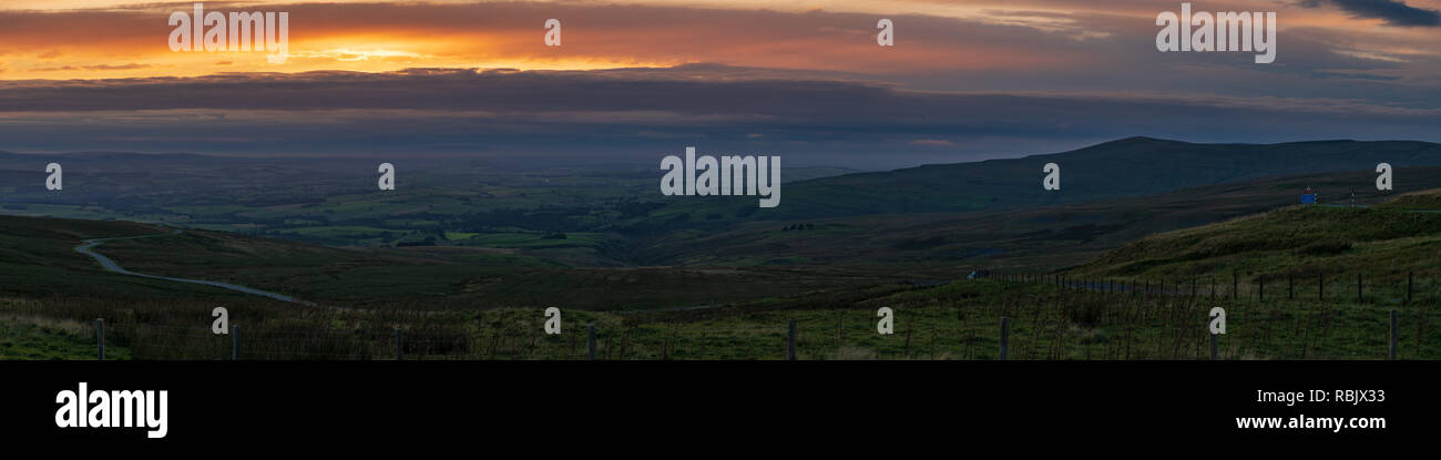View over Greenfell Raise from Hartside Top on the A686 between Alston ...