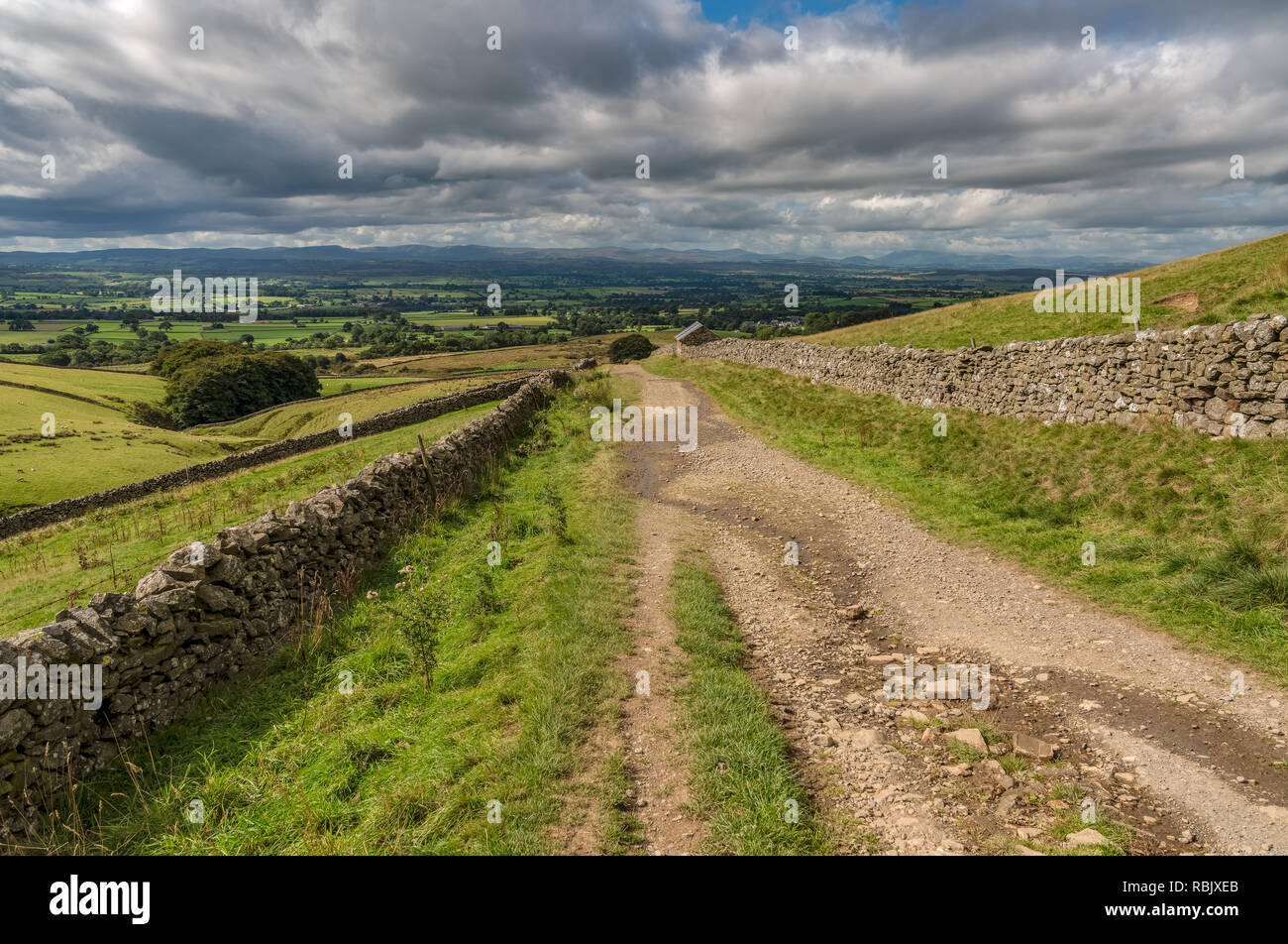 North Pennines landscape on the way between Dufton and High Cup Nick in ...