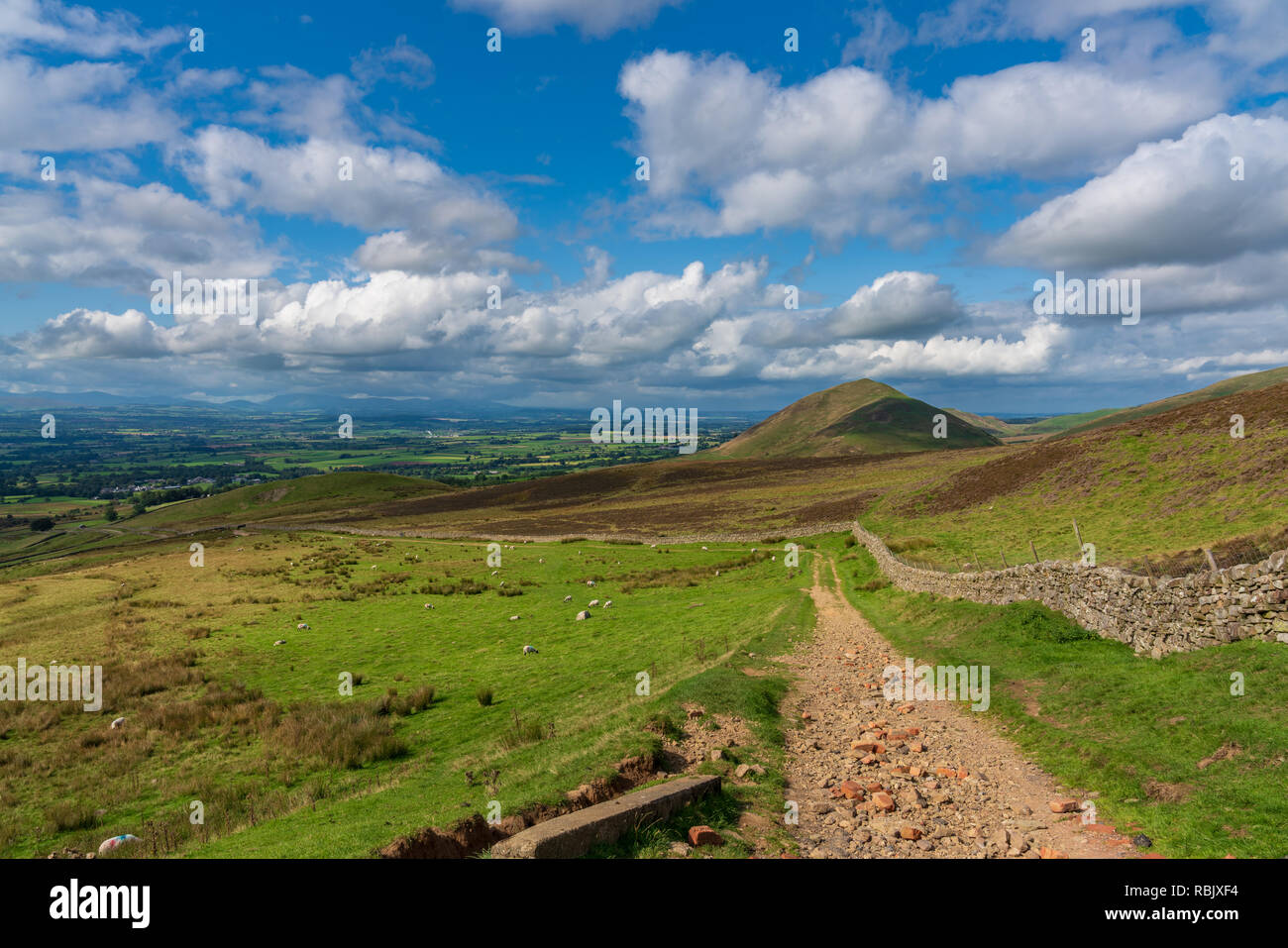 North Pennines landscape, looking at the Dufton Pike in Cumbria ...