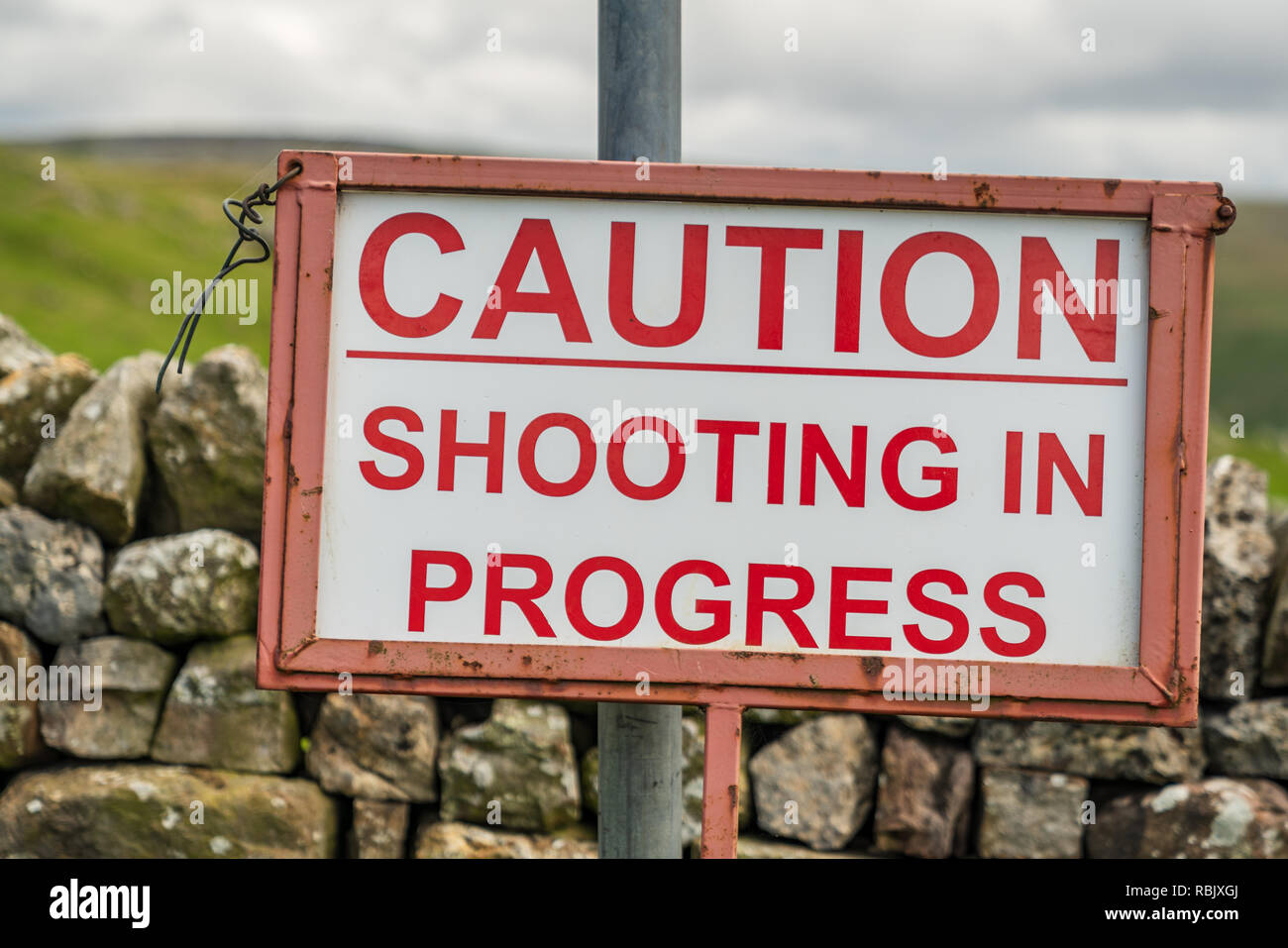 Warning shooting in progress hi-res stock photography and images - Alamy