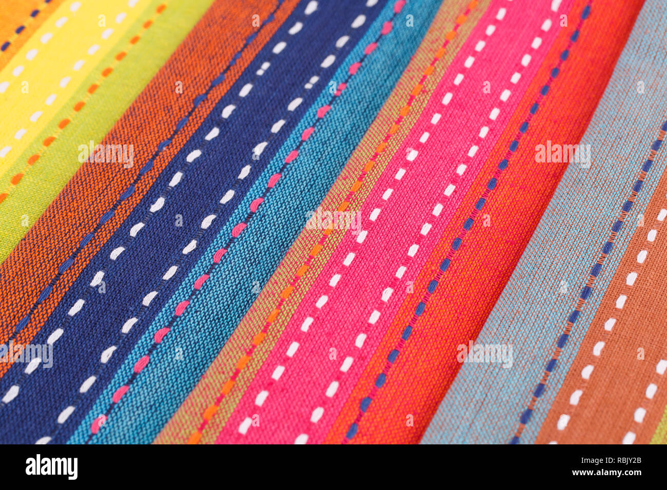 Colorful kitchen towels closeup picture Stock Photo - Alamy