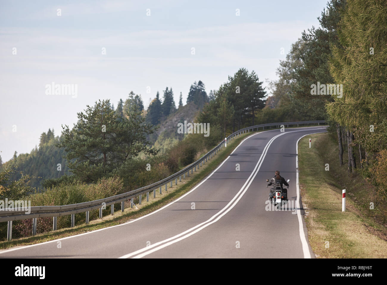 Back of motorbike on road hi-res stock photography and images - Alamy